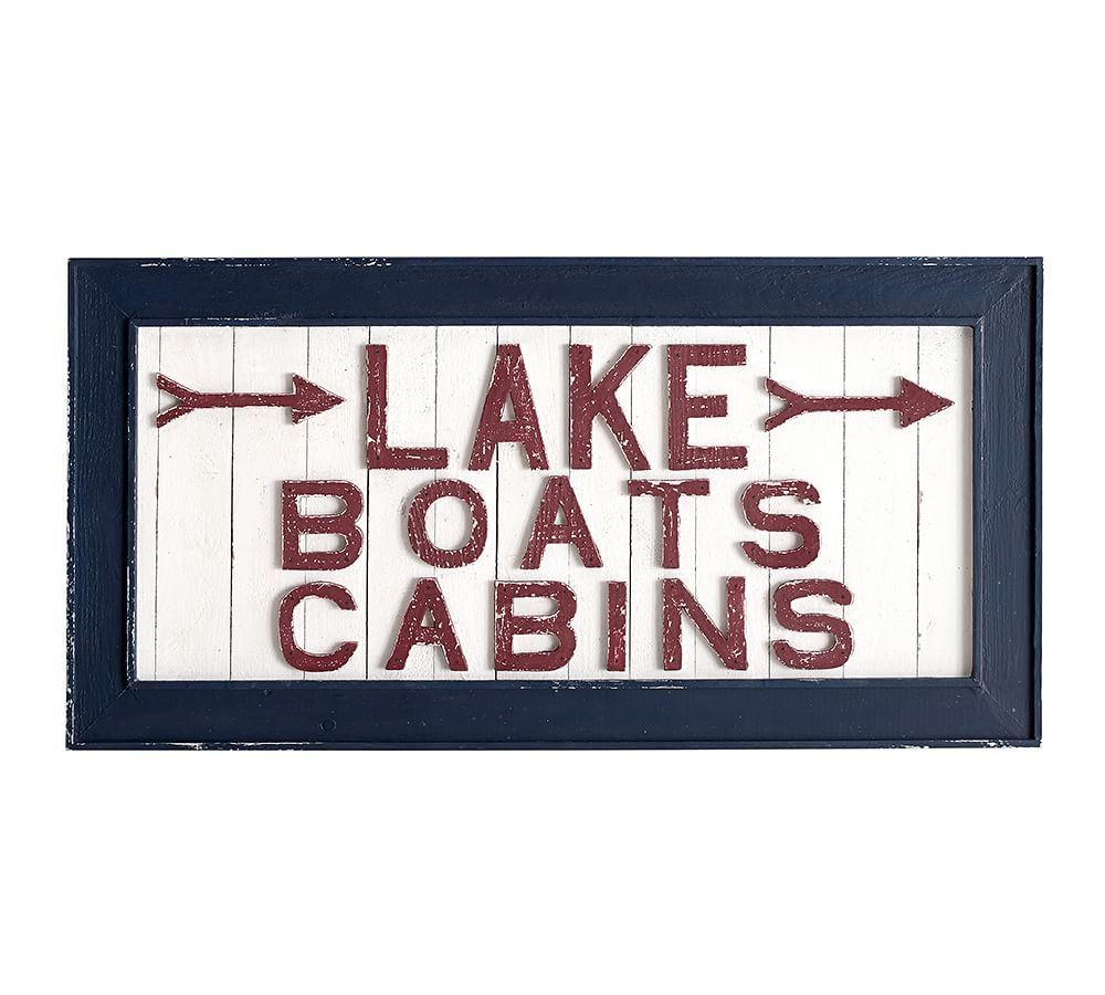 Lake Cabin Sign | Wall Decor | Pottery Barn