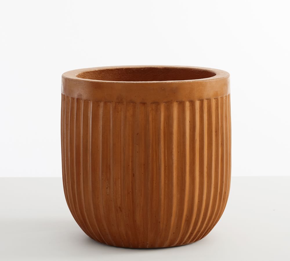 Concrete Fluted Planters | Pottery Barn
