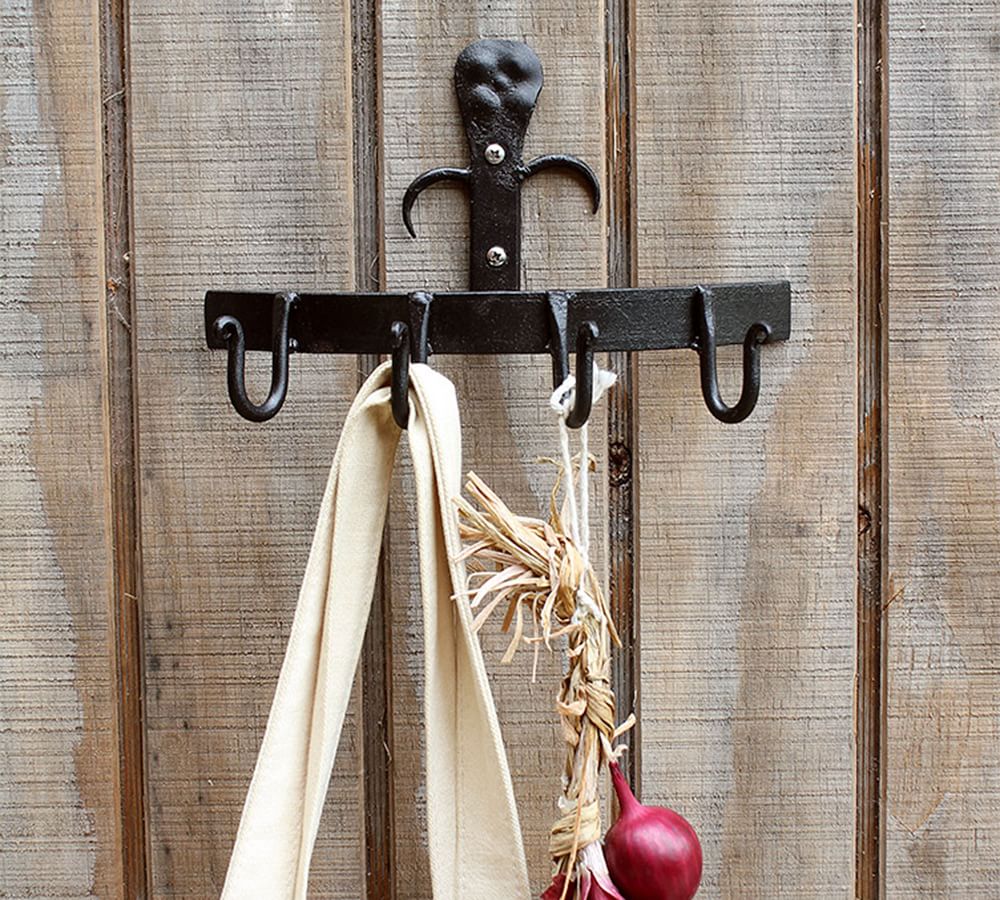 Wrought Iron Hook Rack | Pottery Barn