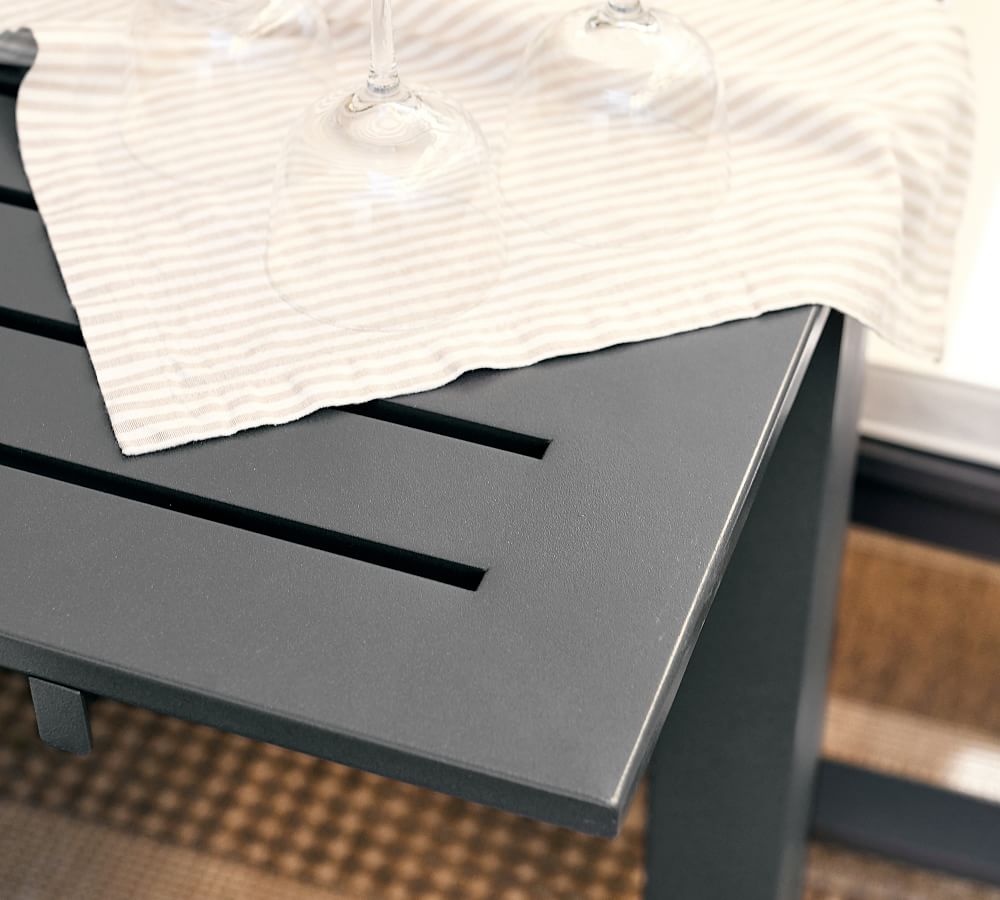 Indio 60" Metal Extending Dining Table, Slate | Pottery Barn