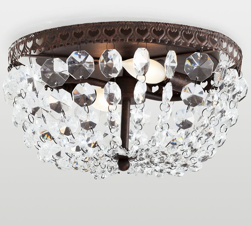 Mia Crystal Flush Mount | Pottery Barn