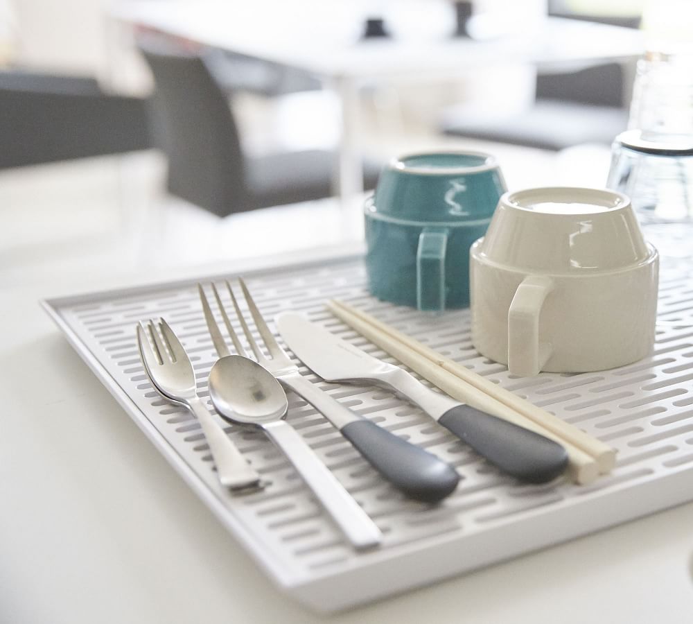 Yamazaki Tower Dish Drying Rack | Pottery Barn