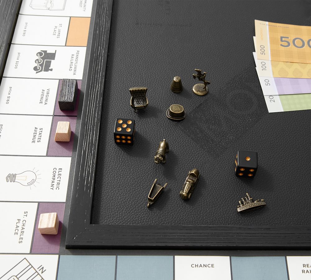 Wooden Monopoly Board Game - Luxury Edition | Pottery Barn