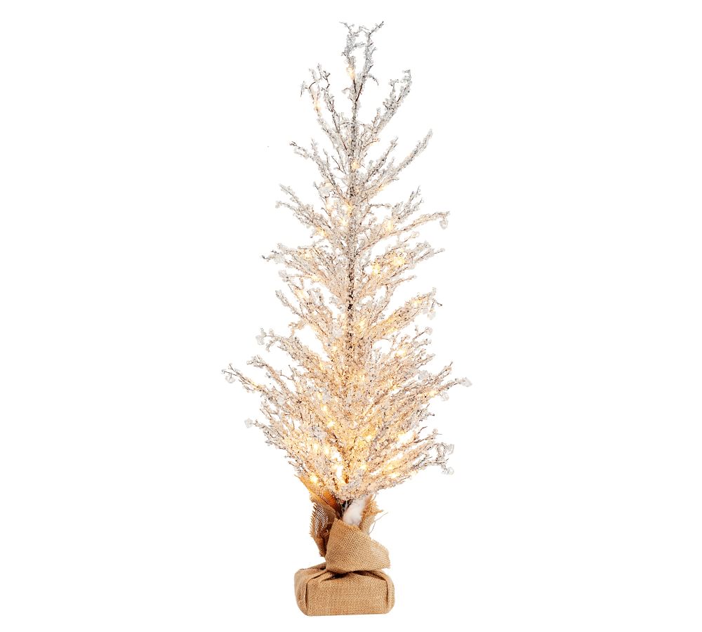 Light Up Snowy Crystal Trees | Pottery Barn