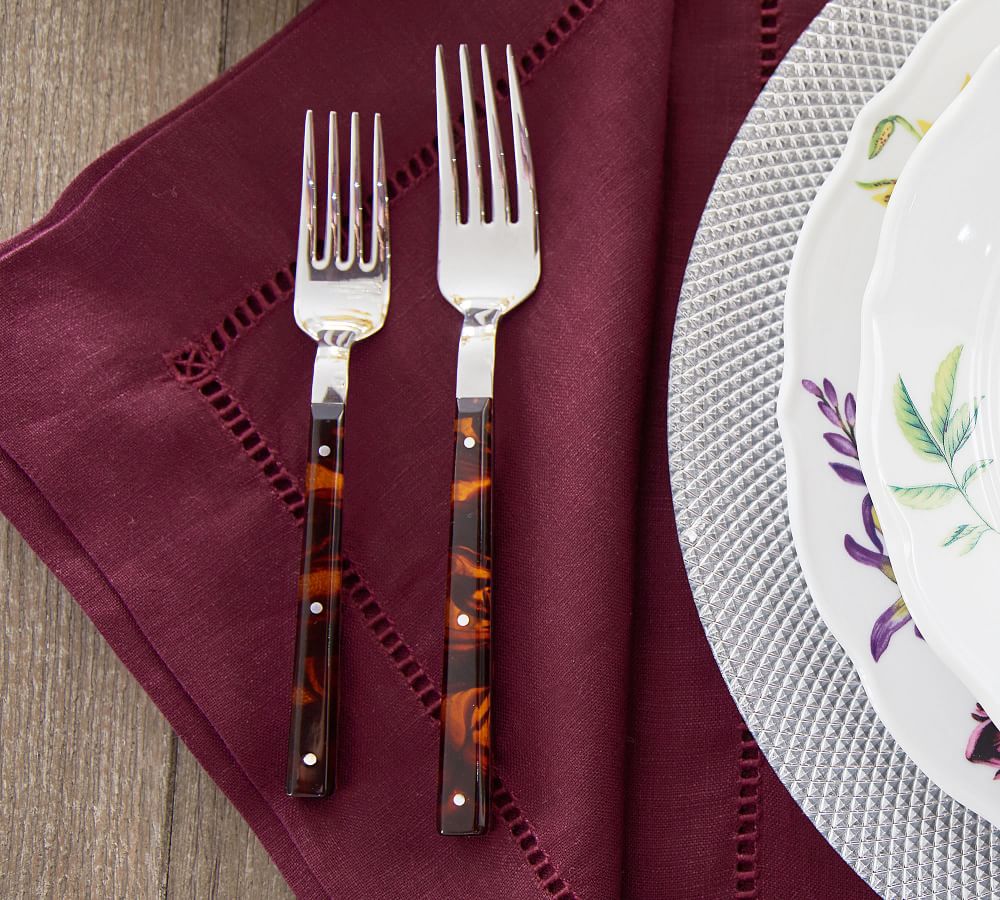 Monique Lhuillier Devon Tortoise Shell Flatware | Pottery Barn