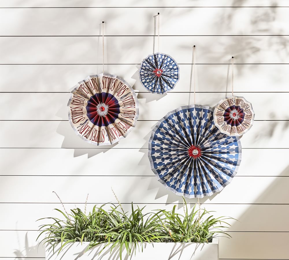 Americana Paper Pin Wheel - Set Of 4 | Pottery Barn