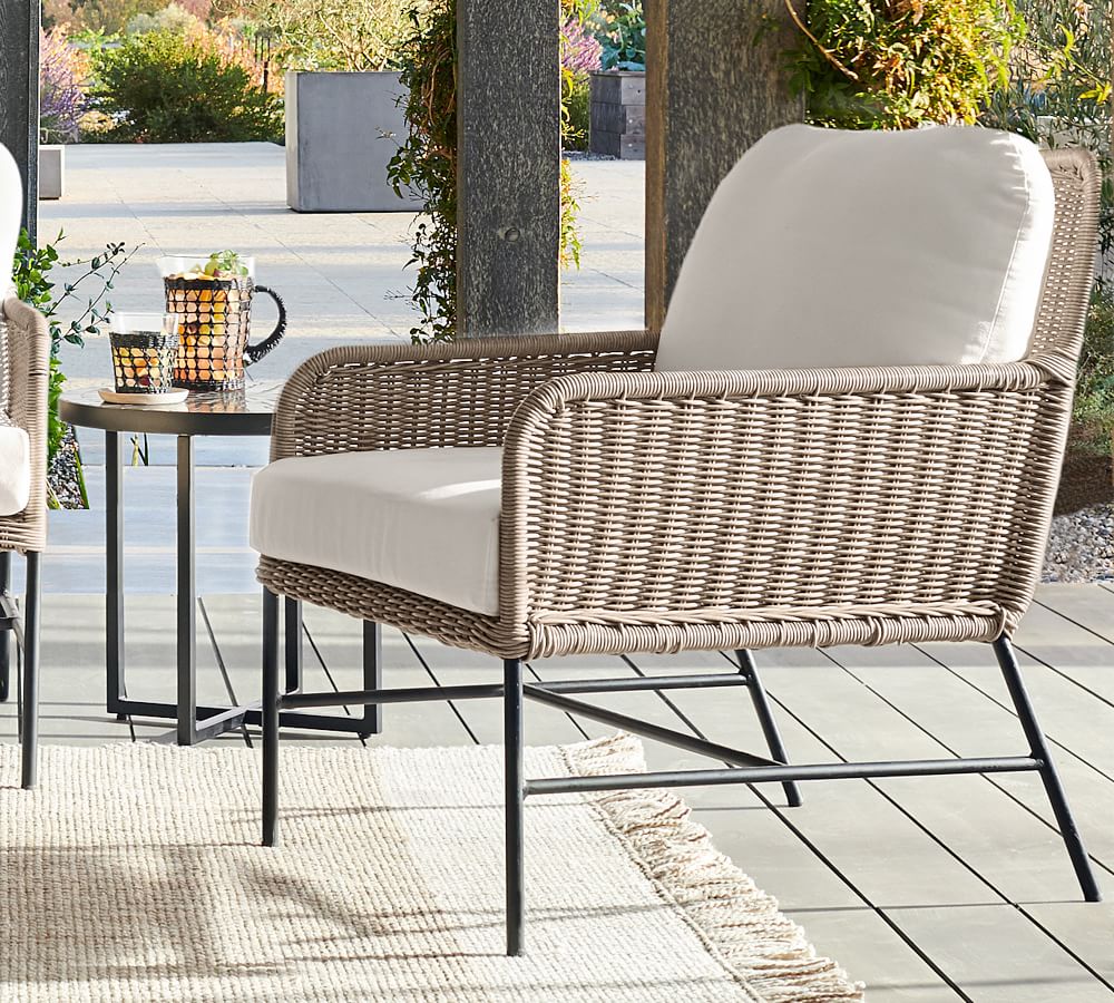 Tulum All-Weather Wicker 24.5" Patio Lounge Chair | Pottery Barn