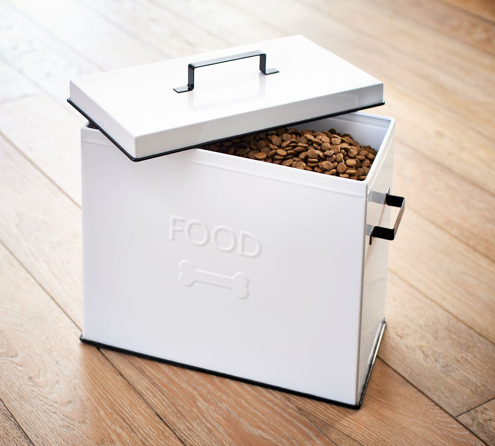 Enamel Pet Food Storage Bins | Pottery Barn
