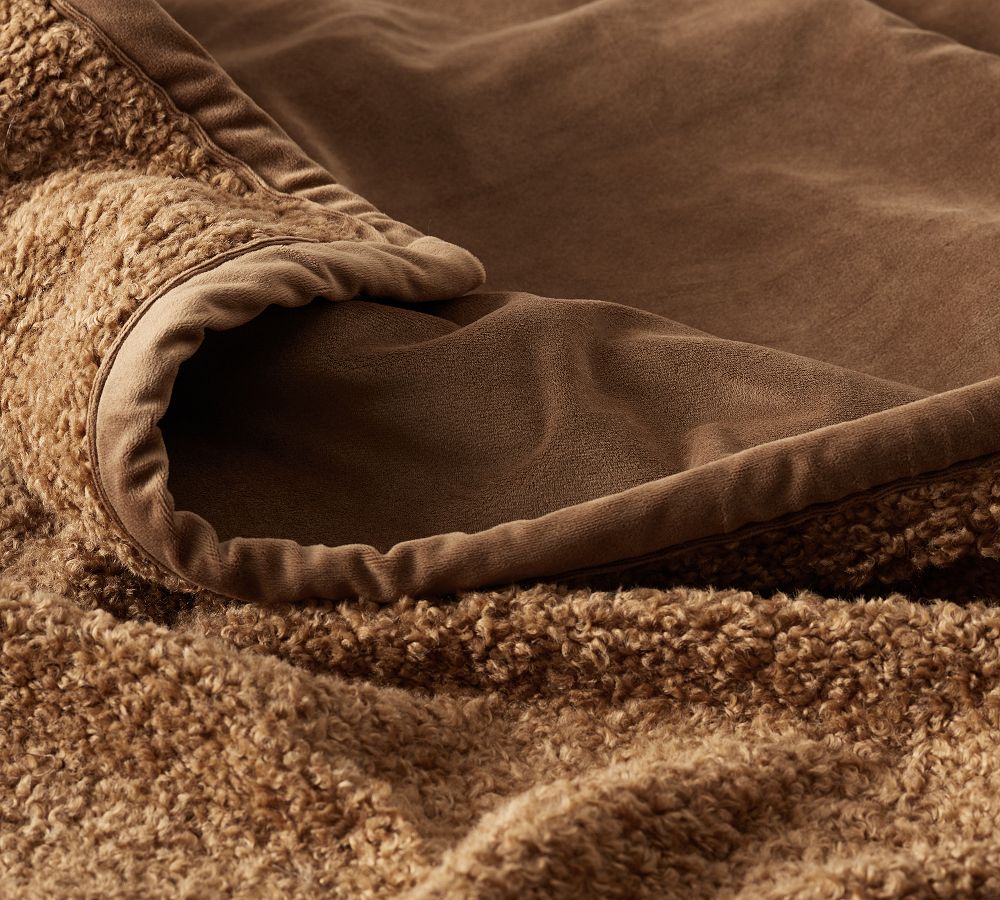 Cozy Teddy Faux Fur Throw Blanket | Pottery Barn