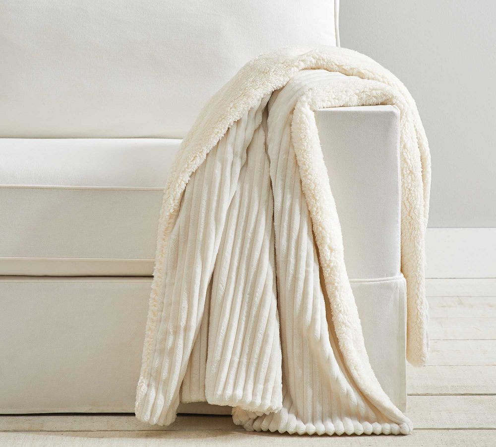 Ridgeline Sherpa Back Throw | Pottery Barn