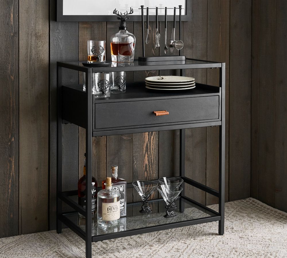 Bronze Stag Medallion Double Old Fashioned - Set of 2 | Pottery Barn