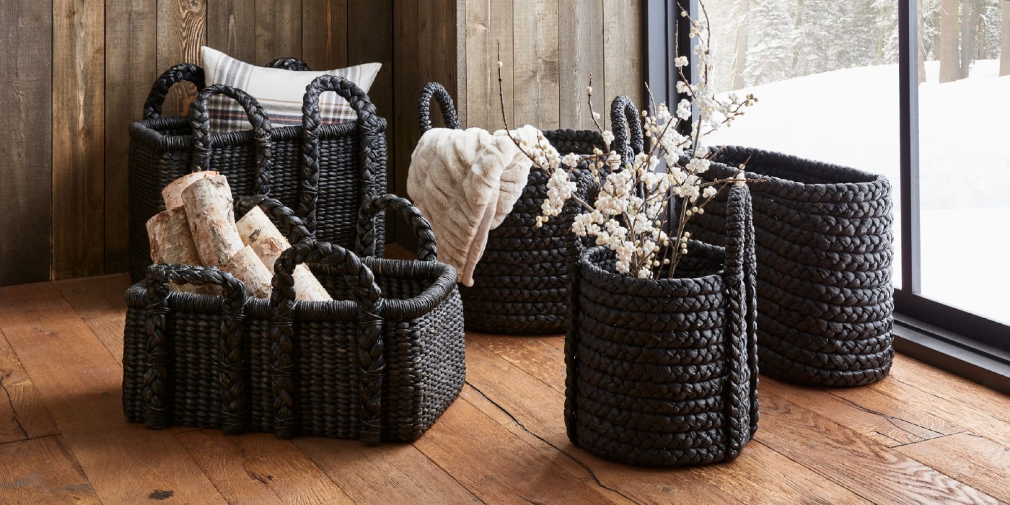 Beachcomber Console Storage Basket | Pottery Barn
