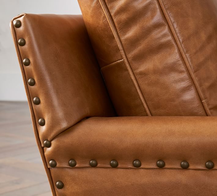 Tyler Leather Square Arm Recliner Chair | Pottery Barn