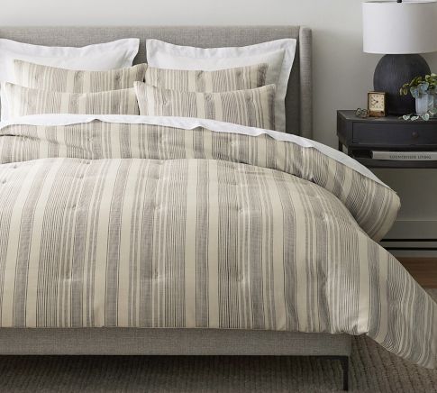 Hawthorn Striped Cotton Sham | Pottery Barn