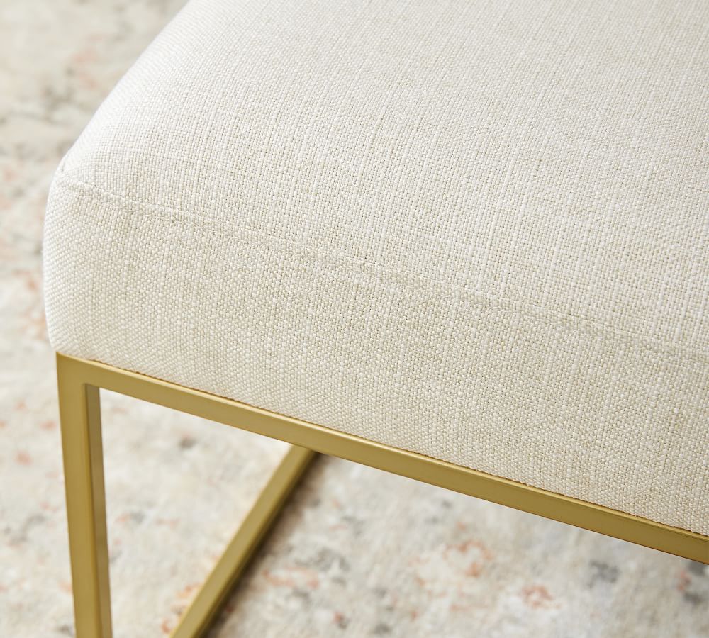 Millie Upholstered Ottoman | Pottery Barn