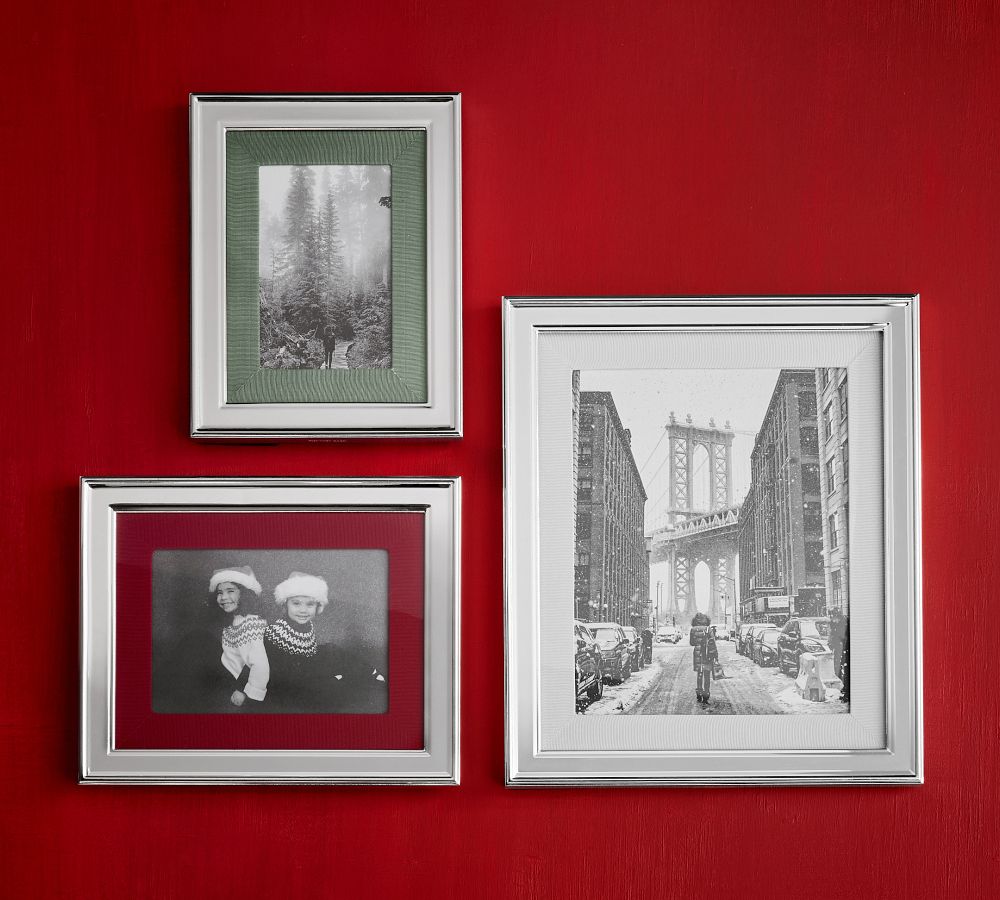 Personalized Silver-Plated Grosgrain Ribbon Mat Frame Collection ...