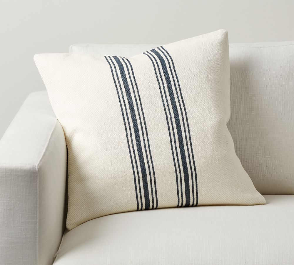 Culver Reversible Stripe Grainsack Decorative Pillow Cover | Pottery Barn