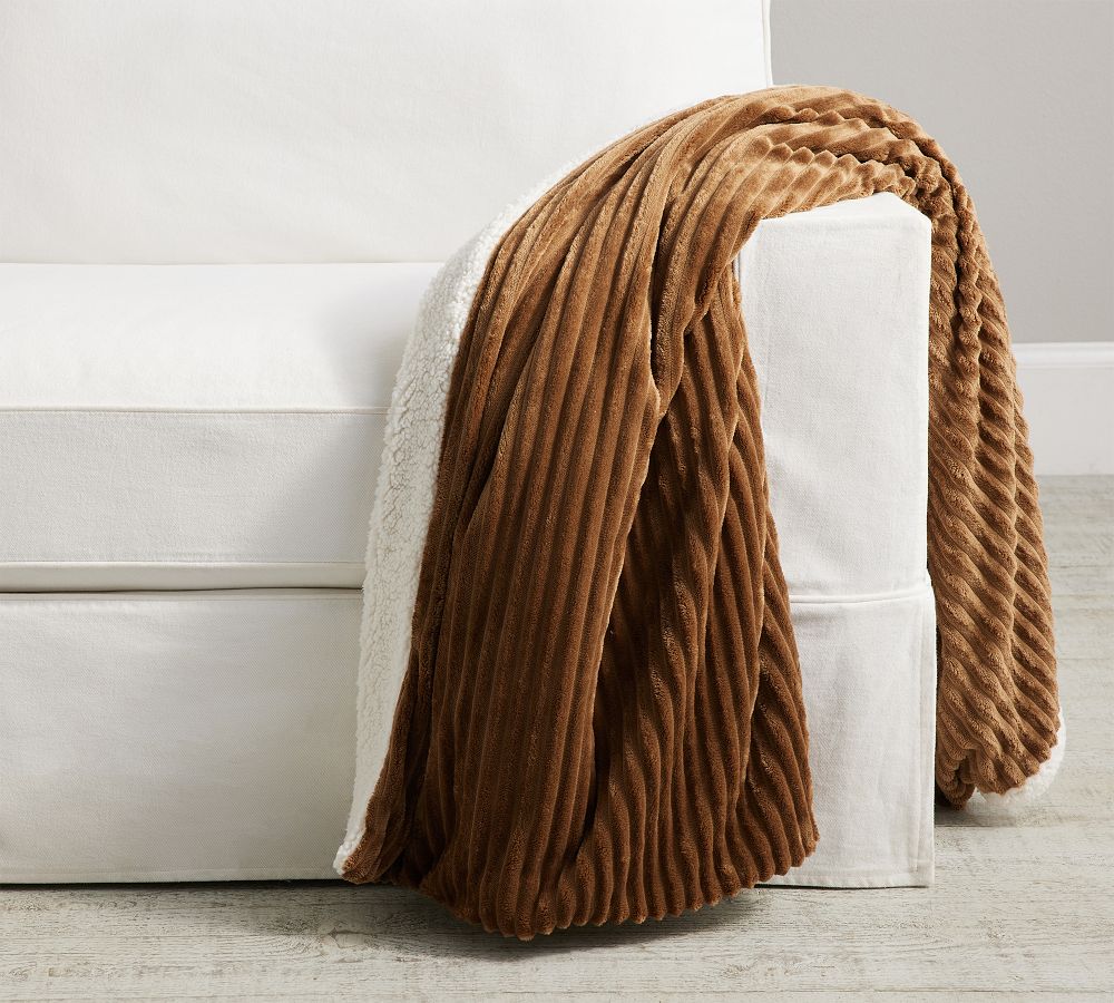 Ridgeline Sherpa Back Throw | Pottery Barn