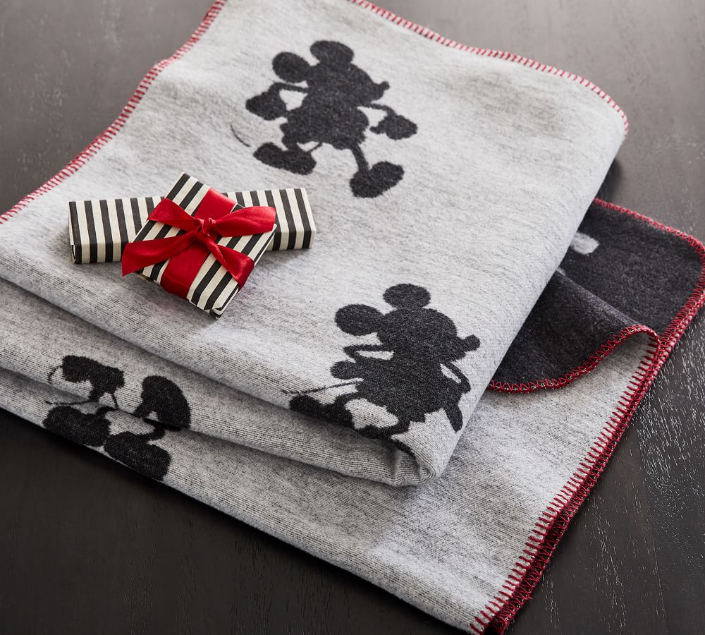 Disney Mickey Mouse Jacquard Reversible Throw | Pottery Barn