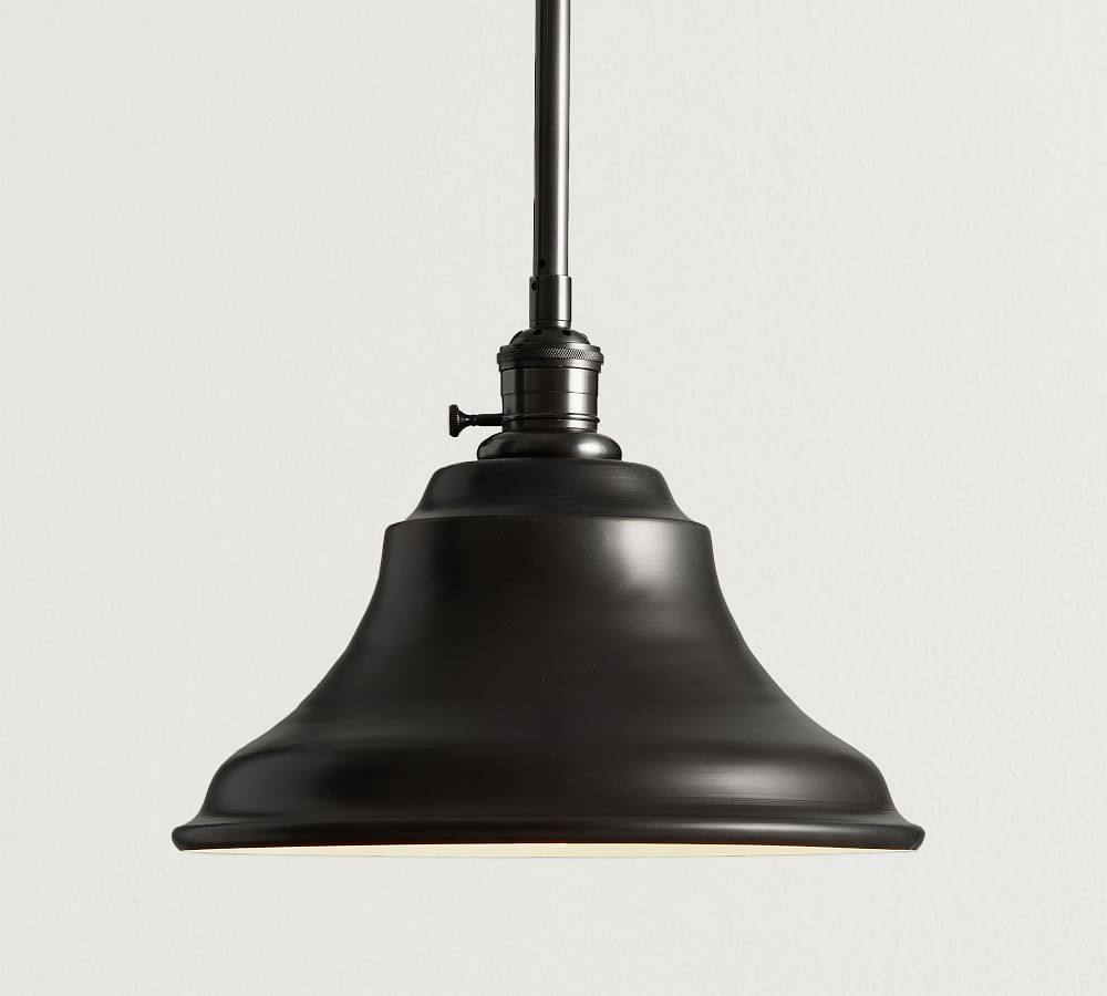 Curved Metal Bell Pole Pendant | Pottery Barn