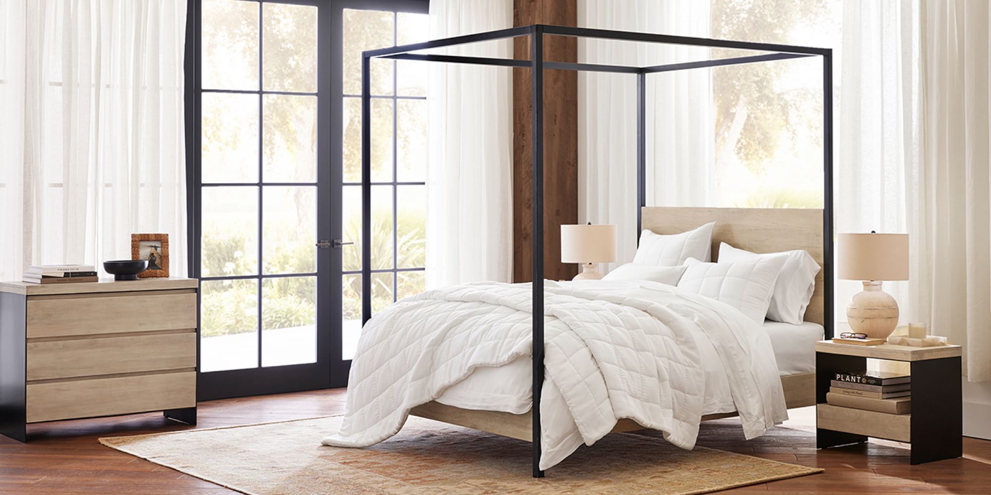 Cayman 24" Wood & Metal Nightstand | Pottery Barn