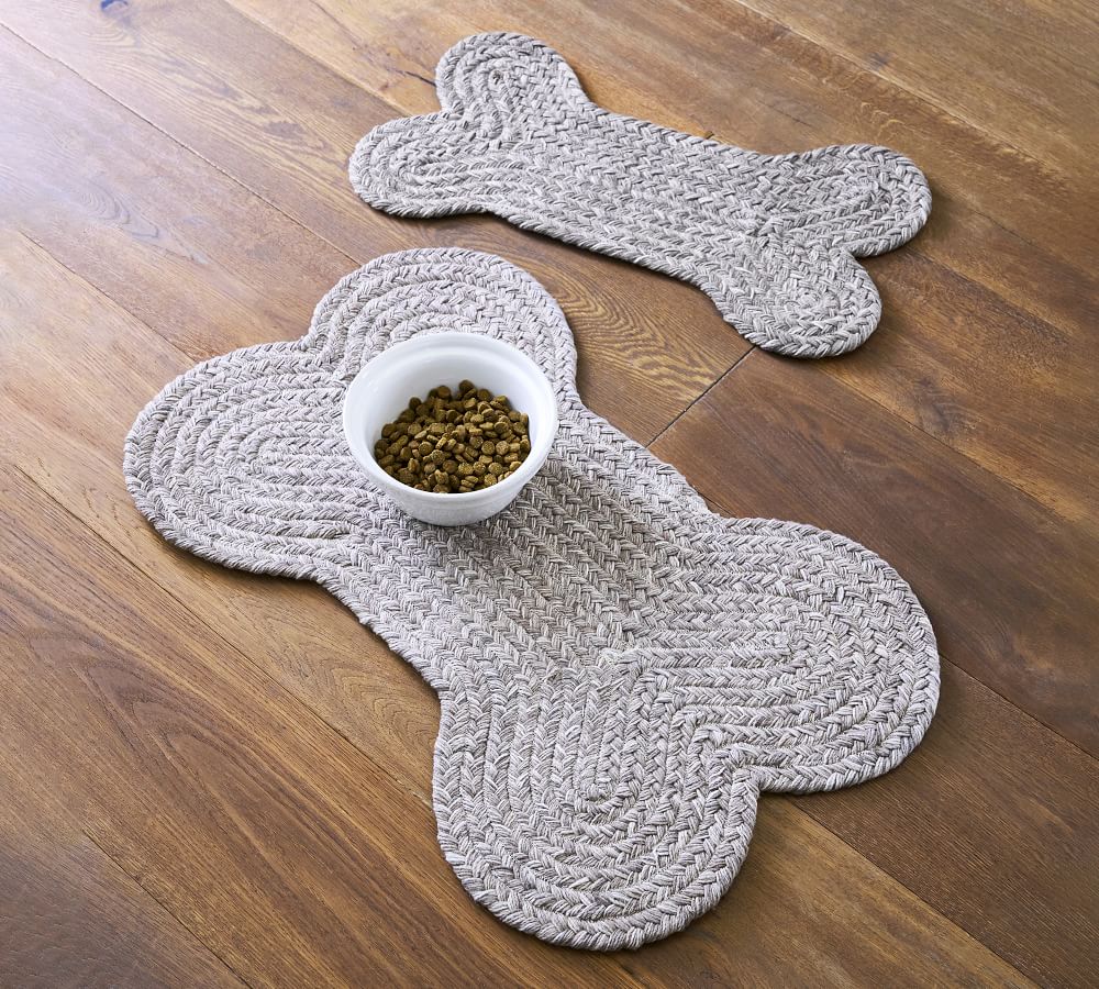 Woven Bone Shaped Pet Mat | Pottery Barn