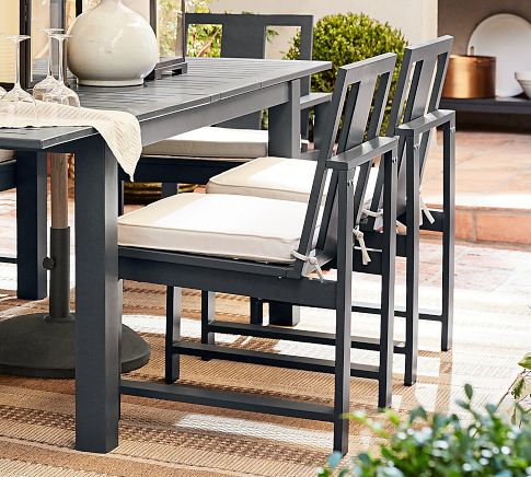 Indio Metal Outdoor Sectional Components, Slate | Pottery Barn