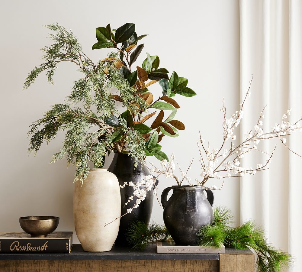 Pre-Lit Faux Juniper Branch | Pottery Barn