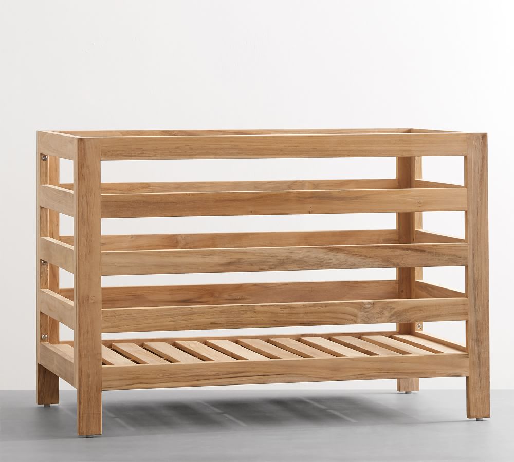 Teak Wood Storage Bin | Pottery Barn