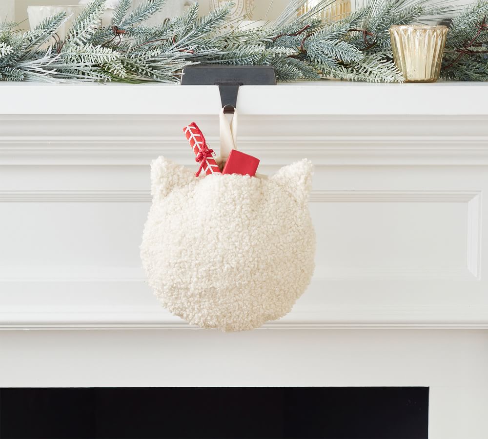 Cozy Teddy Faux Fur Cat Pet Stocking | Pottery Barn