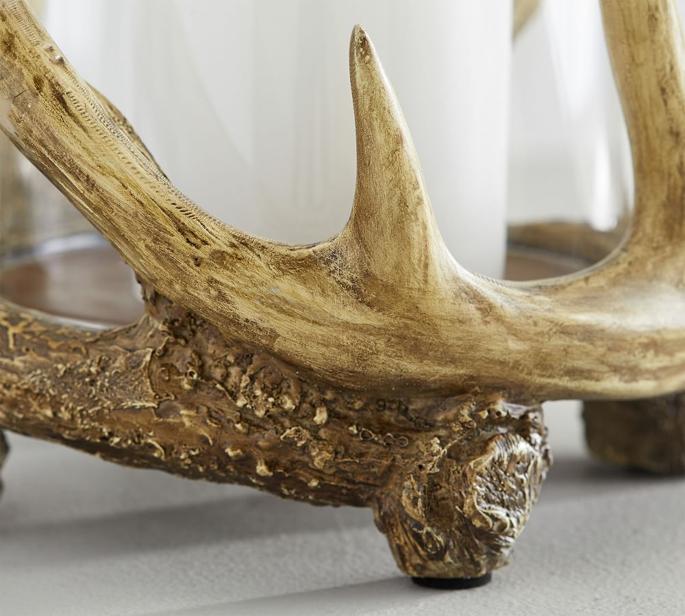 Antler Hurricane Candleholder | Pottery Barn