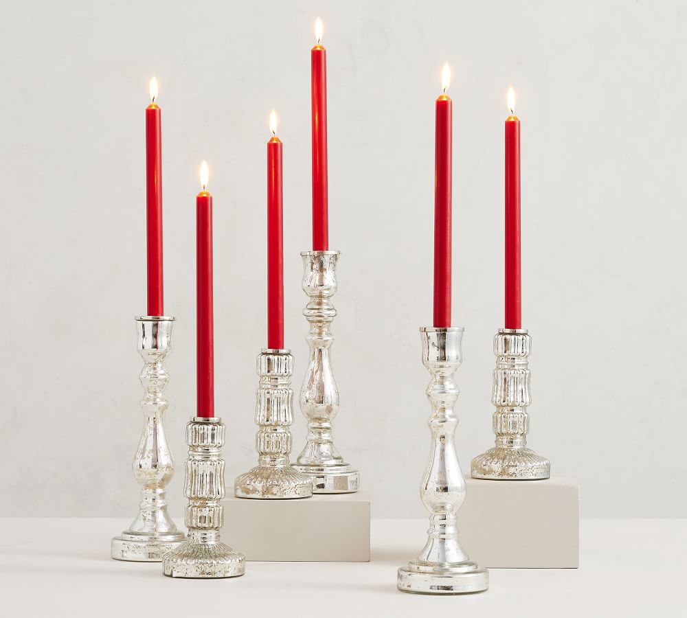 Unscented Red Taper Candles - Set of 6 | Pottery Barn