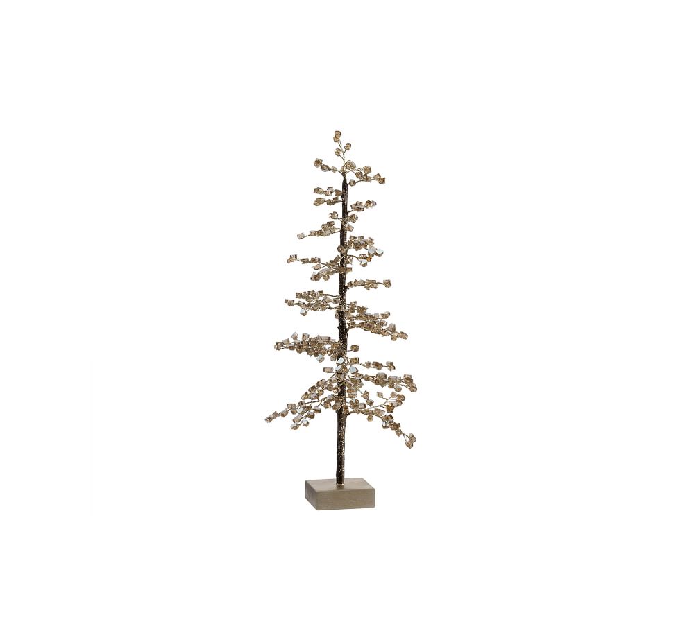 Handcrafted Faceted Mirror Tree Decorative Object | Pottery Barn