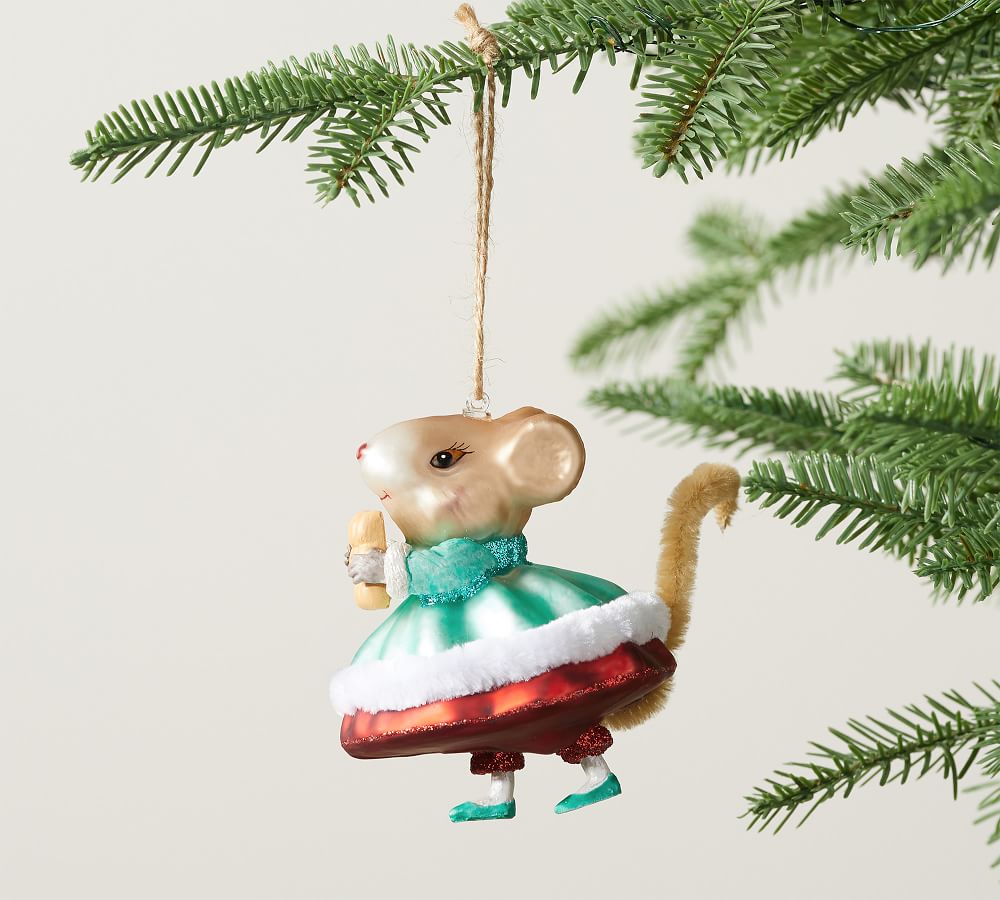 Mercury Glass Mice Ornaments | Pottery Barn