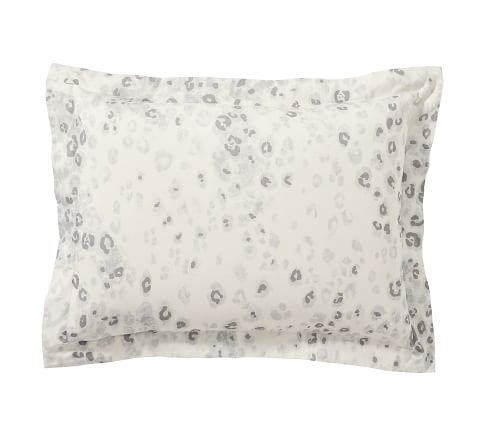 Snow Leopard Organic Percale Duvet Cover | Pottery Barn