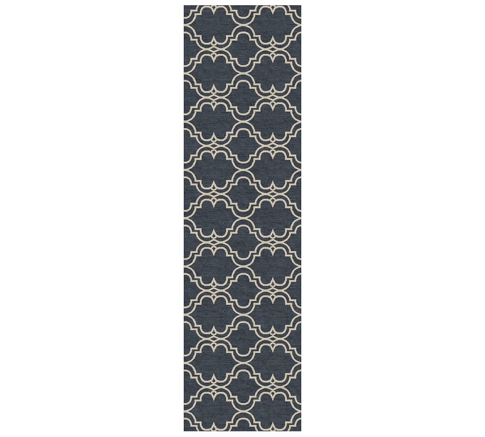 Scroll Tile Hand-Tufted Wool Rug | Pottery Barn