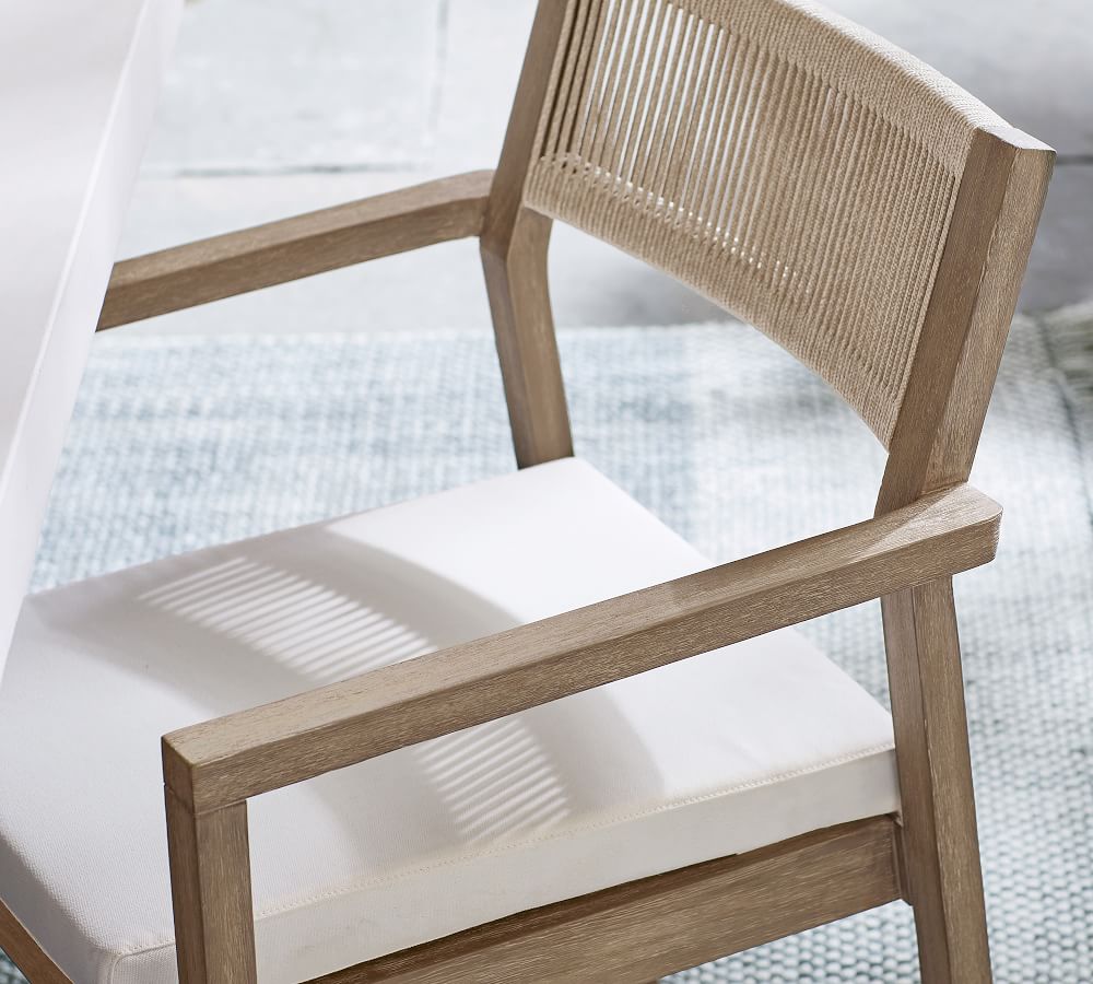 Indio Coastal FSC® Mahogany Rope Dining Chair | Pottery Barn