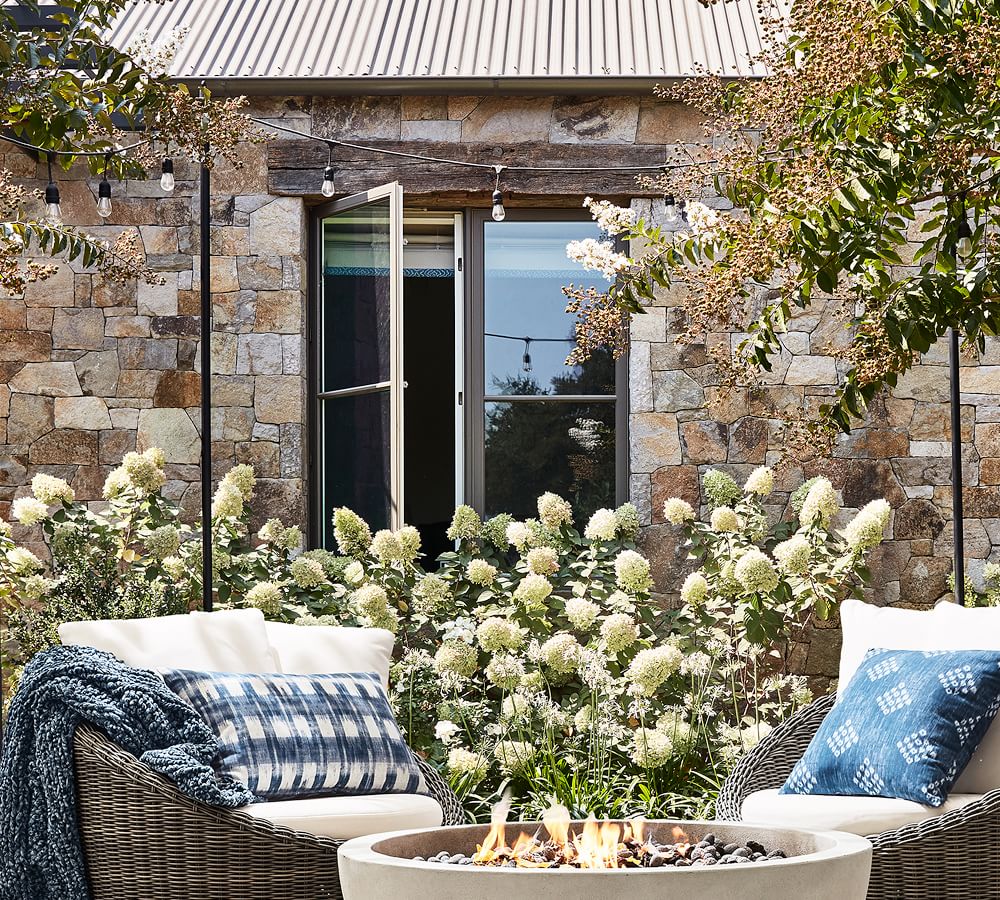 Outdoor Standing String Light Posts - Set of 2 | Pottery Barn