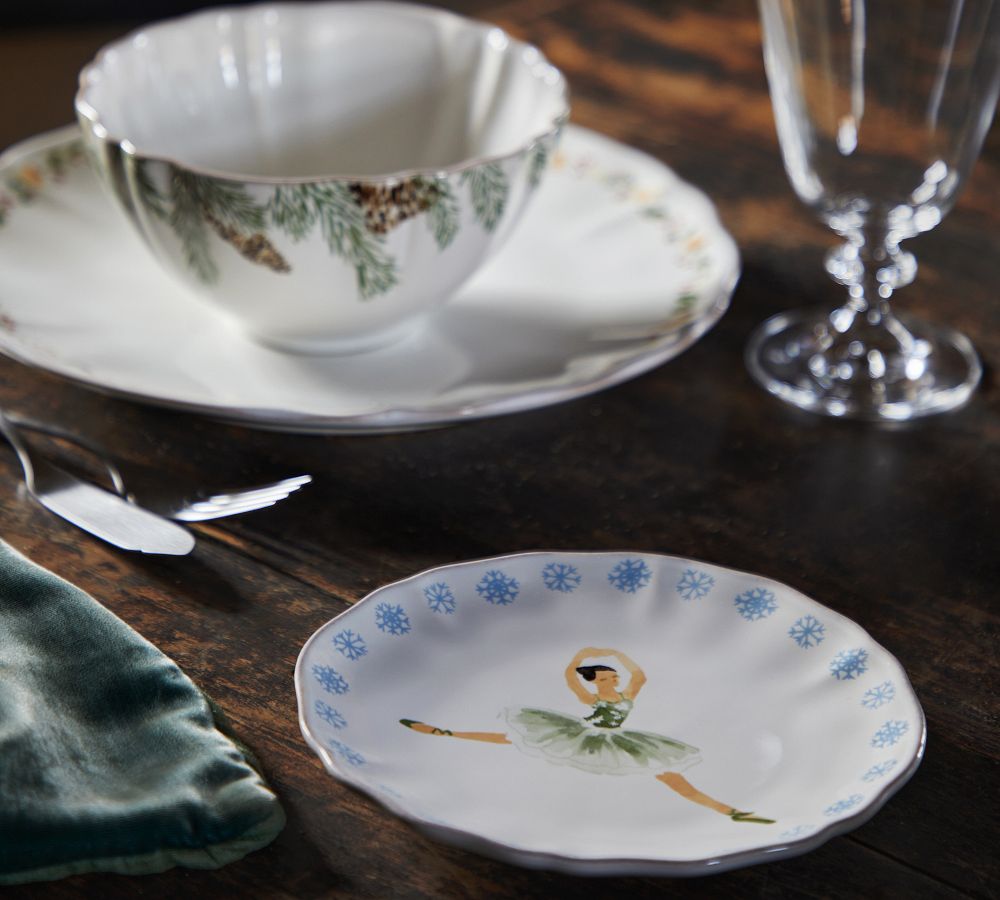 Nutcracker Handcrafted Stoneware 16 -Piece Dinnerware Set | Pottery Barn