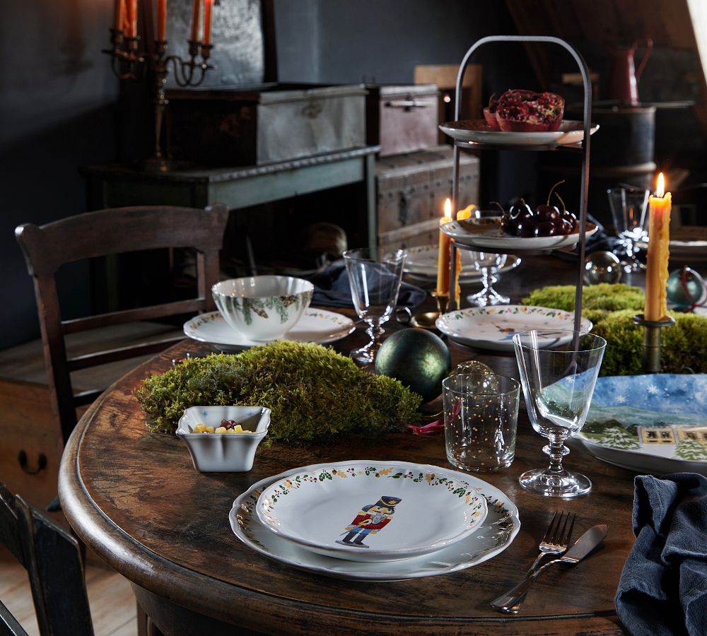 Nutcracker Handcrafted Stoneware 16 -Piece Dinnerware Set | Pottery Barn