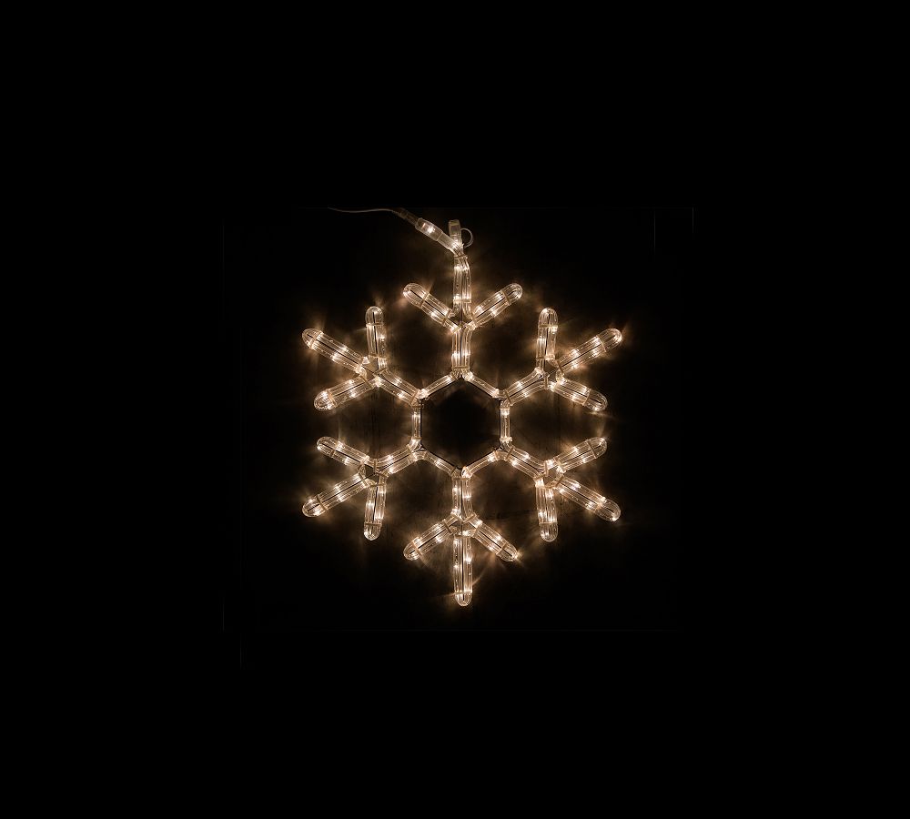 LED Pre-Lit Warm White Snowflakes | Pottery Barn