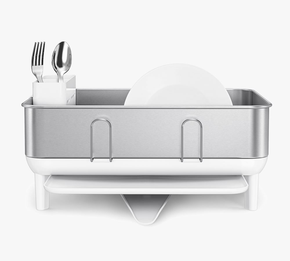 Simplehuman® Compact Steel Dish Drying Rack | Pottery Barn