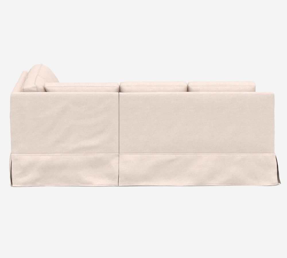 York Square Arm Slipcovered 3-Piece L-Sectional | Pottery Barn