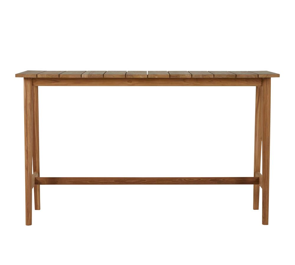 Adriatic 71" Teak Bar Height Table | Pottery Barn