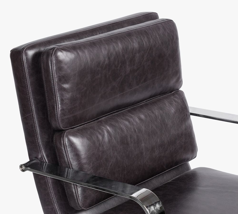 Jace Leather Swivel Desk Chair | Pottery Barn