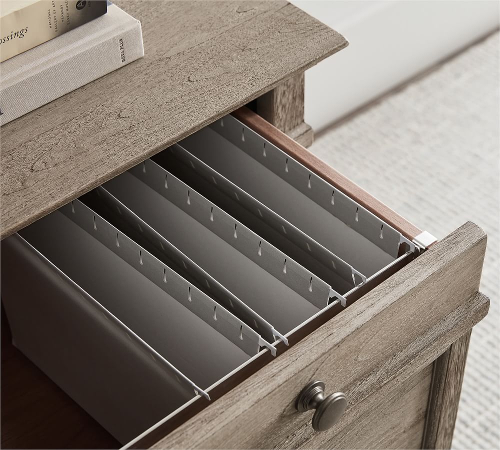 Livingston Double 2-Drawer Lateral Filing Cabinet with Top | Pottery Barn