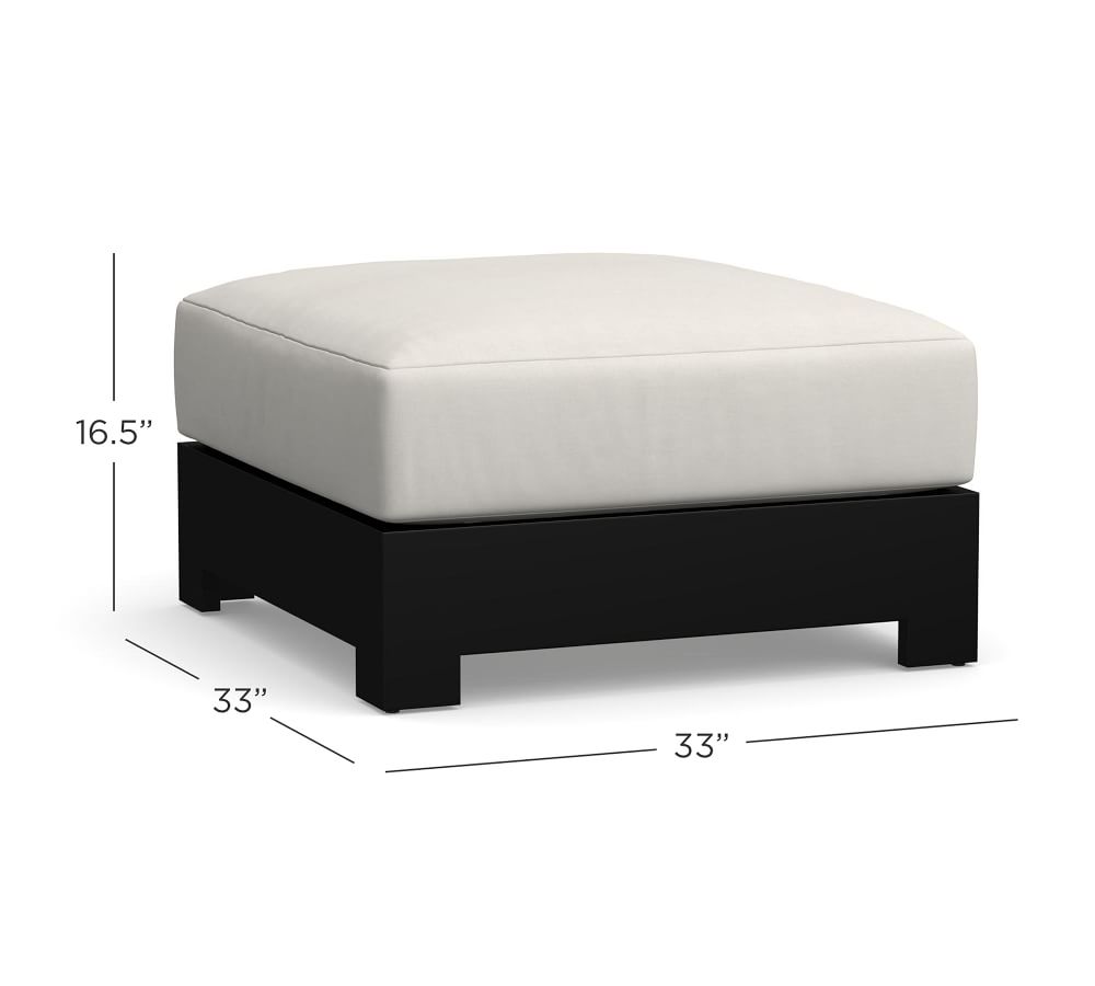 Malibu Metal Platform Ottoman | Pottery Barn