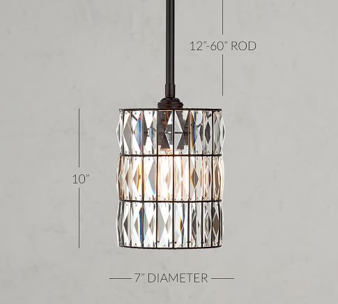 Adeline Crystal Rod Pendant | Pottery Barn