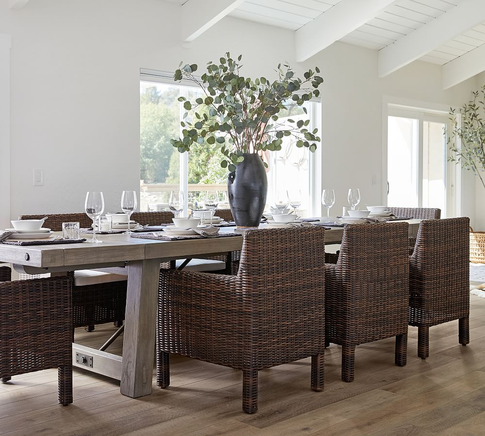 Torrey Indoor/Outdoor All-Weather Wicker Square Arm Dining Chair ...