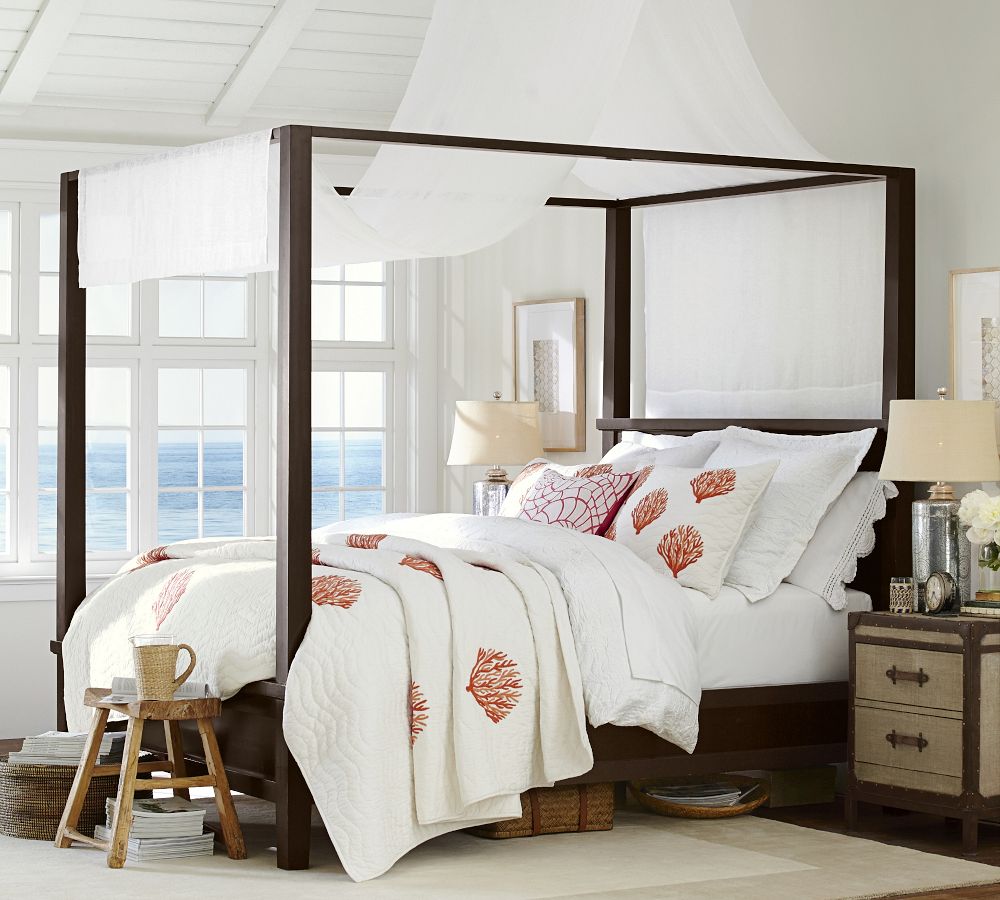 Farmhouse Canopy Bed | Wooden Beds | Pottery Barn